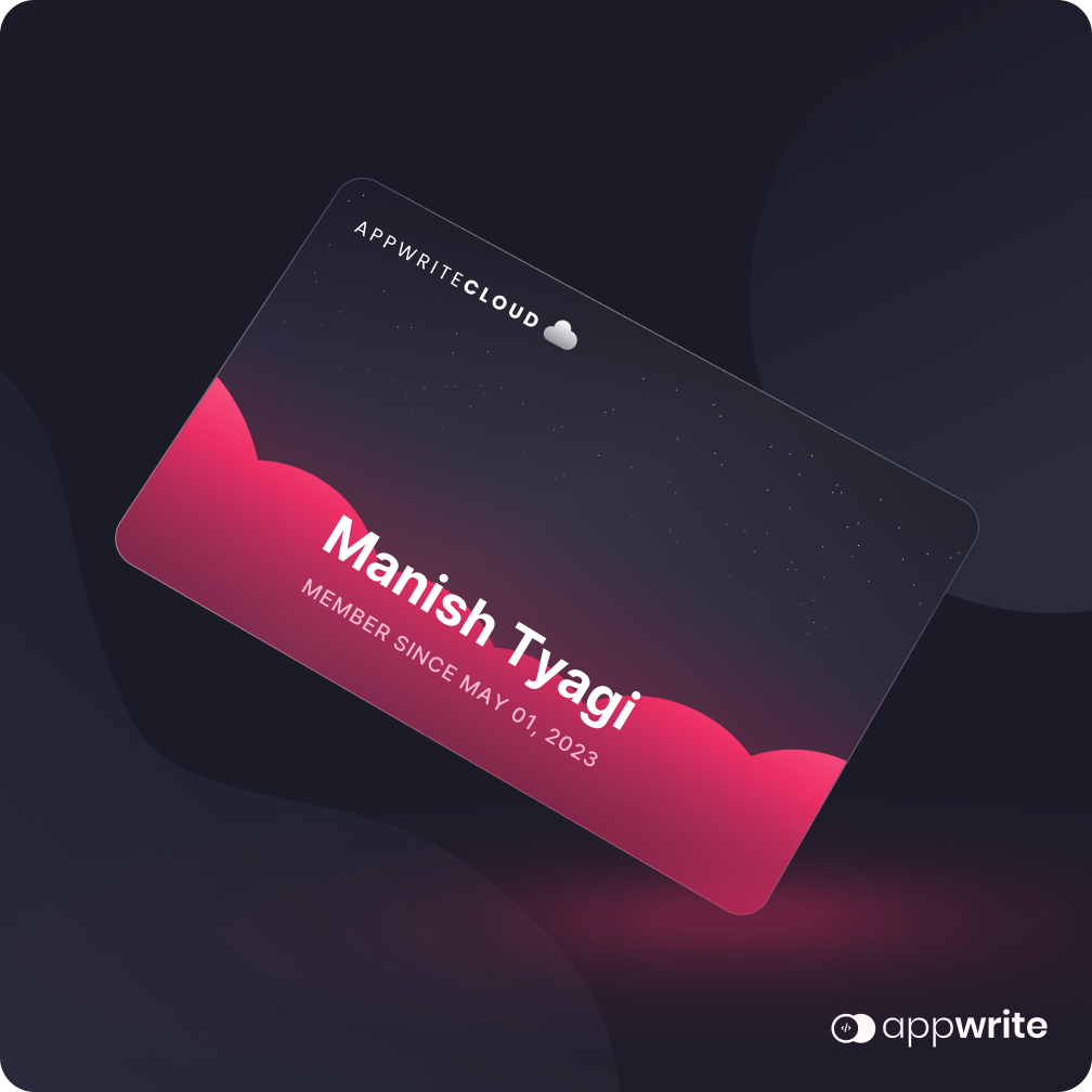 Appwrite Cloud Card Appwrite Cloud Card