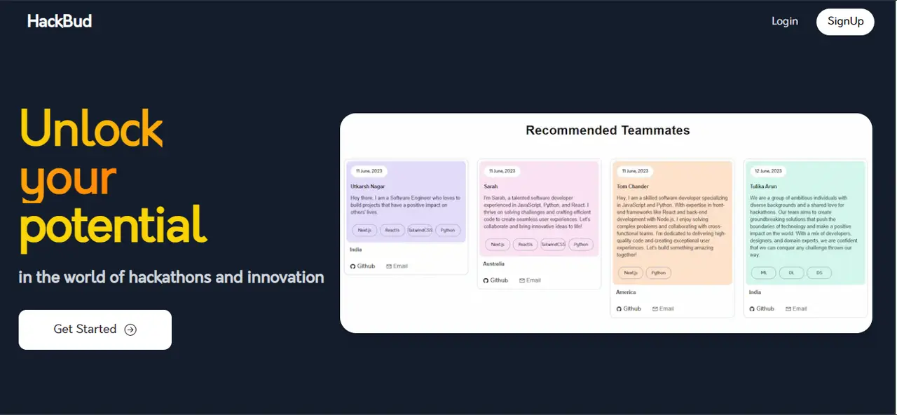 HackBud | Built with Appwrite