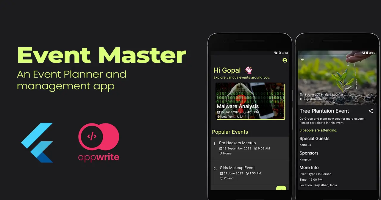 Event Master App | Built with Appwrite
